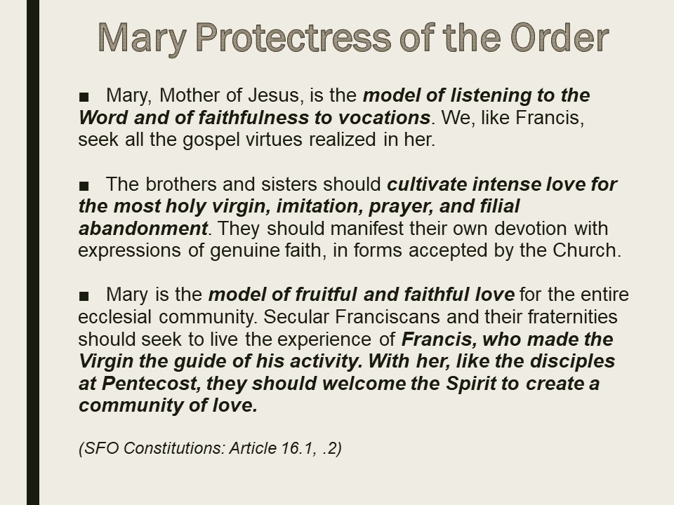 Formation Friday - Mary, Protectress of Our Order May 1st, 2020 | Juan ...